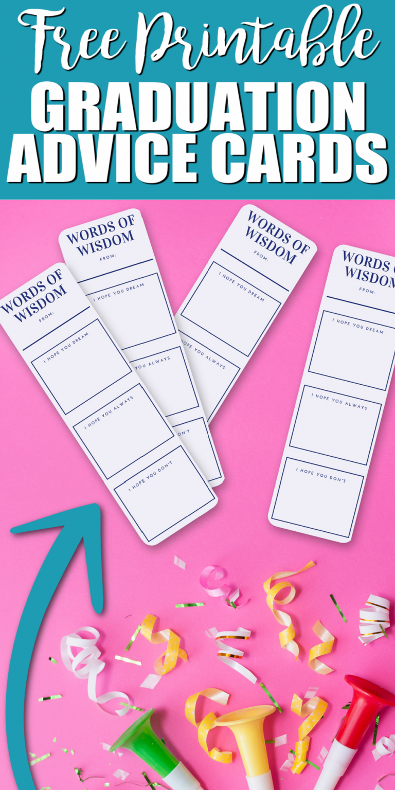 Graduation Advice Cards Free Printable - Angie Holden The Country Chic ...
