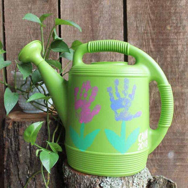 Handprint Flowers on a Watering Can Gift Idea - Angie Holden The ...