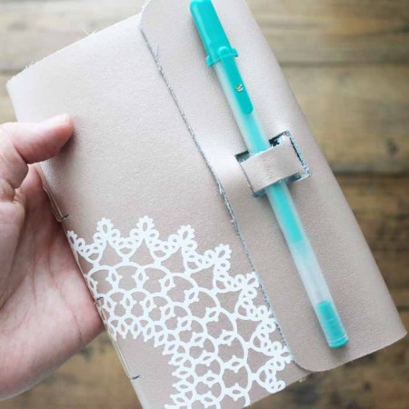 How to Make a DIY Leather Notebook | The Country Chic Cottage