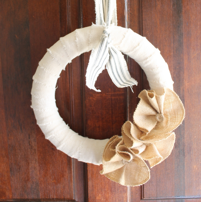 Gorgeous & Simple DIY Burlap Pumpkin Wreath - The Country Chic Cottage