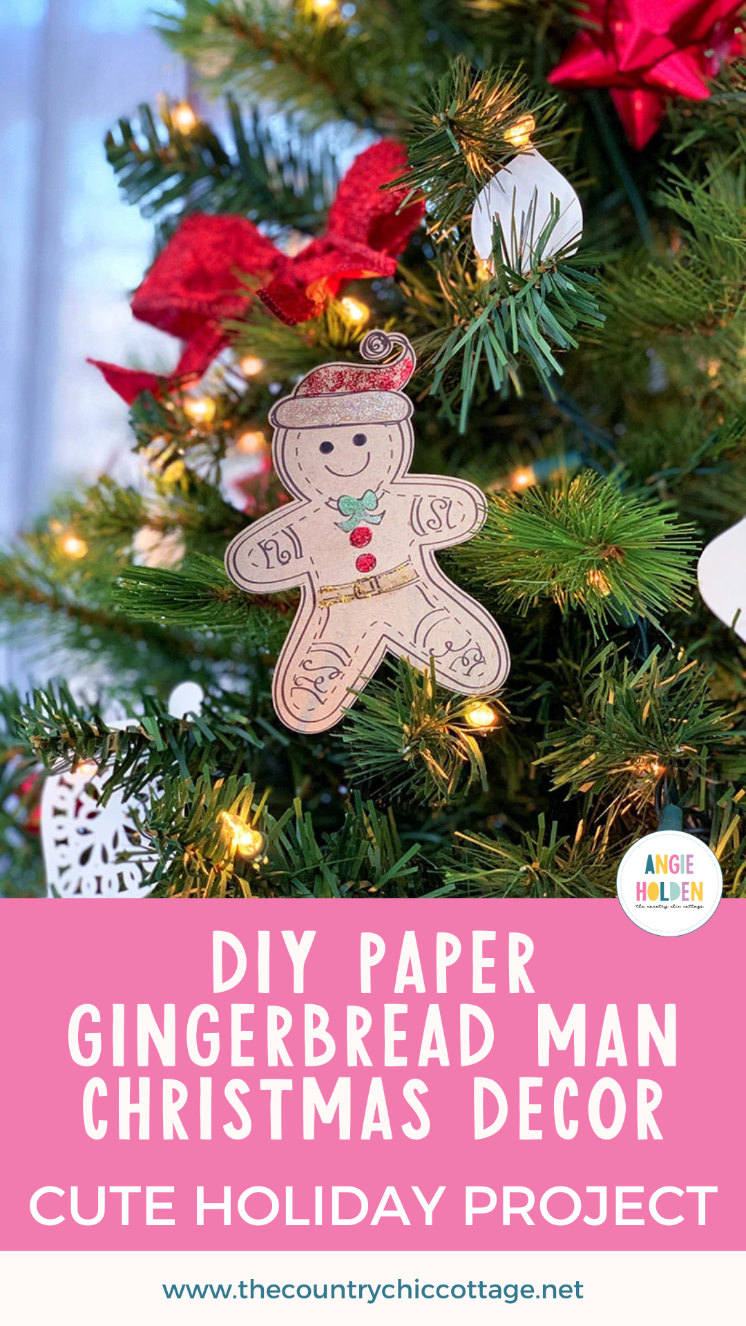 DIY Paper Gingerbread Man Christmas Decor - Angie Holden The Country ...