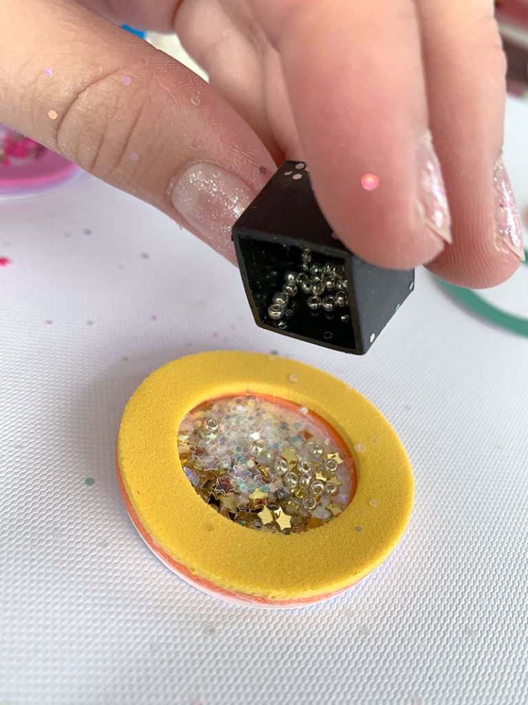 DIY Mini Glitter Shaker Pins - Angie Holden The Country Chic Cottage