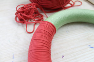How To Make A Door Wreath With Yarn - Angie Holden The Country Chic Cottage
