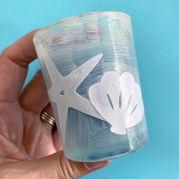 DIY Sea Shell Votive Candle Holder - Angie Holden The Country Chic Cottage