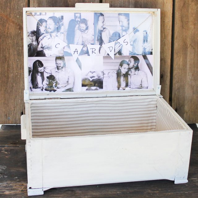 Rustic DIY Wedding Card Box Personalized with Pictures - Angie Holden ...