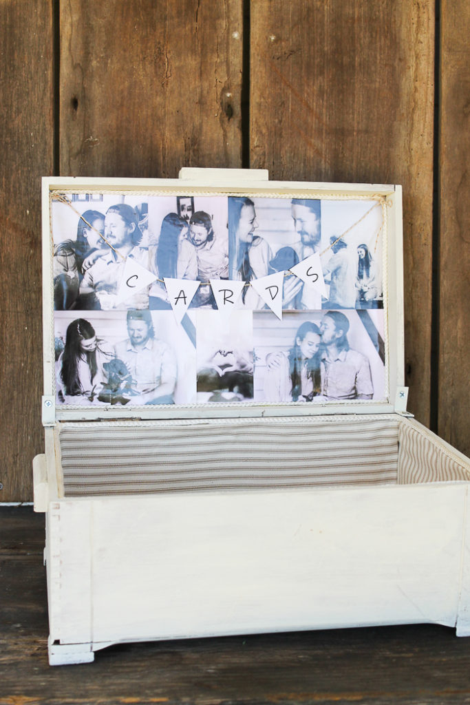 Rustic DIY Wedding Card Box Personalized with Pictures - Angie Holden ...