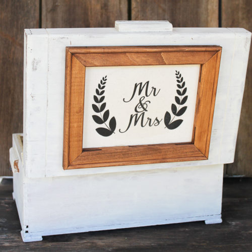 Rustic DIY Wedding Card Box Personalized with Pictures - Angie Holden ...