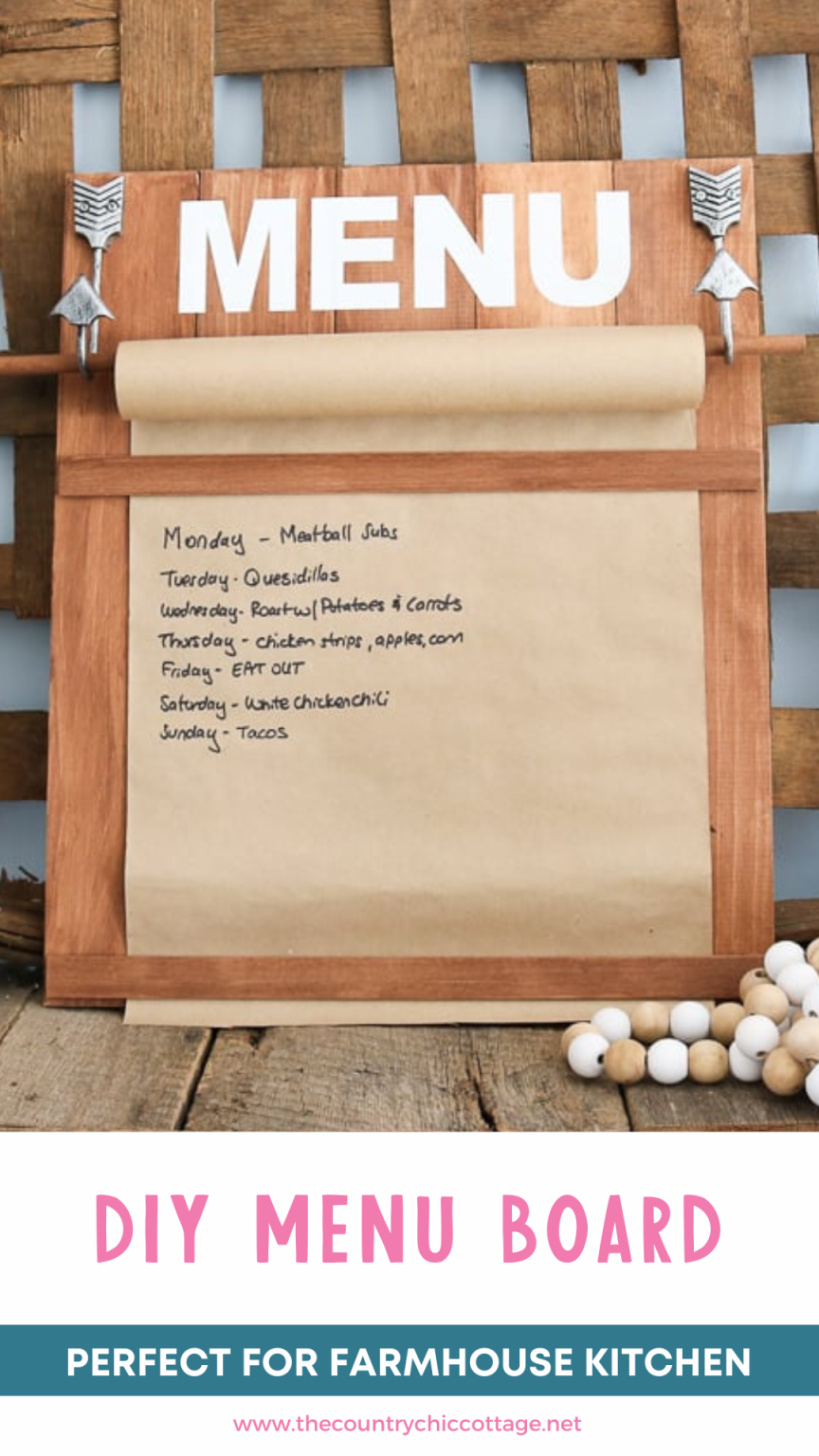 DIY Menu Board For A Farmhouse Style Kitchen - Angie Holden The Country ...