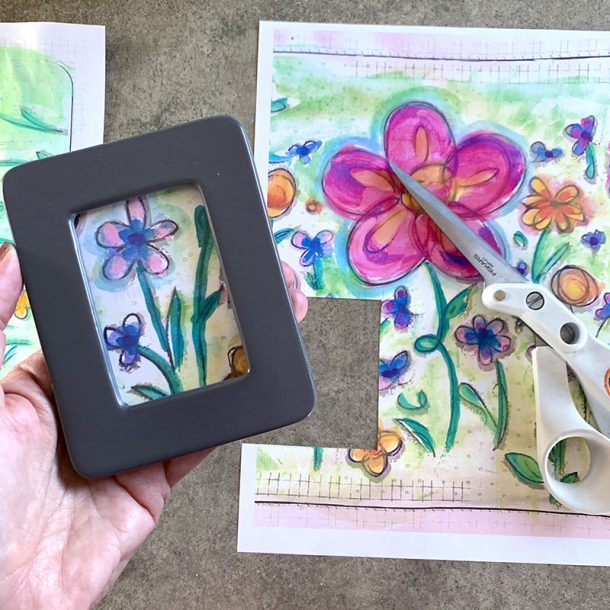 Make Mini Art with Coloring Pages - Angie Holden The Country Chic Cottage
