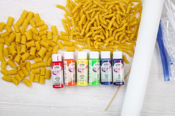 How to Paint Pasta with Kids - Angie Holden The Country Chic Cottage