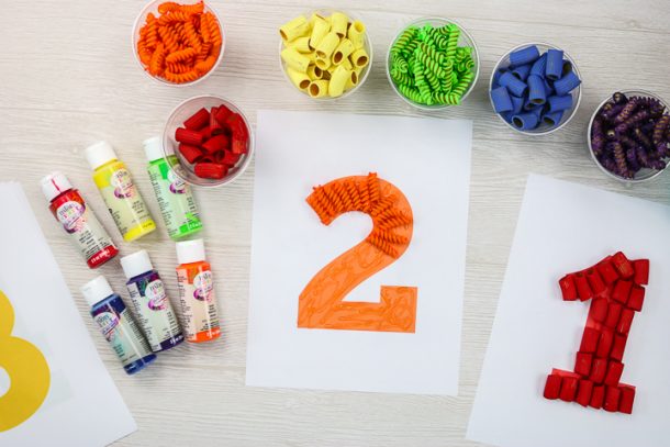 How to Paint Pasta with Kids - Angie Holden The Country Chic Cottage