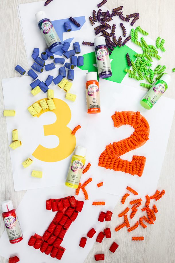 How to Paint Pasta with Kids - Angie Holden The Country Chic Cottage