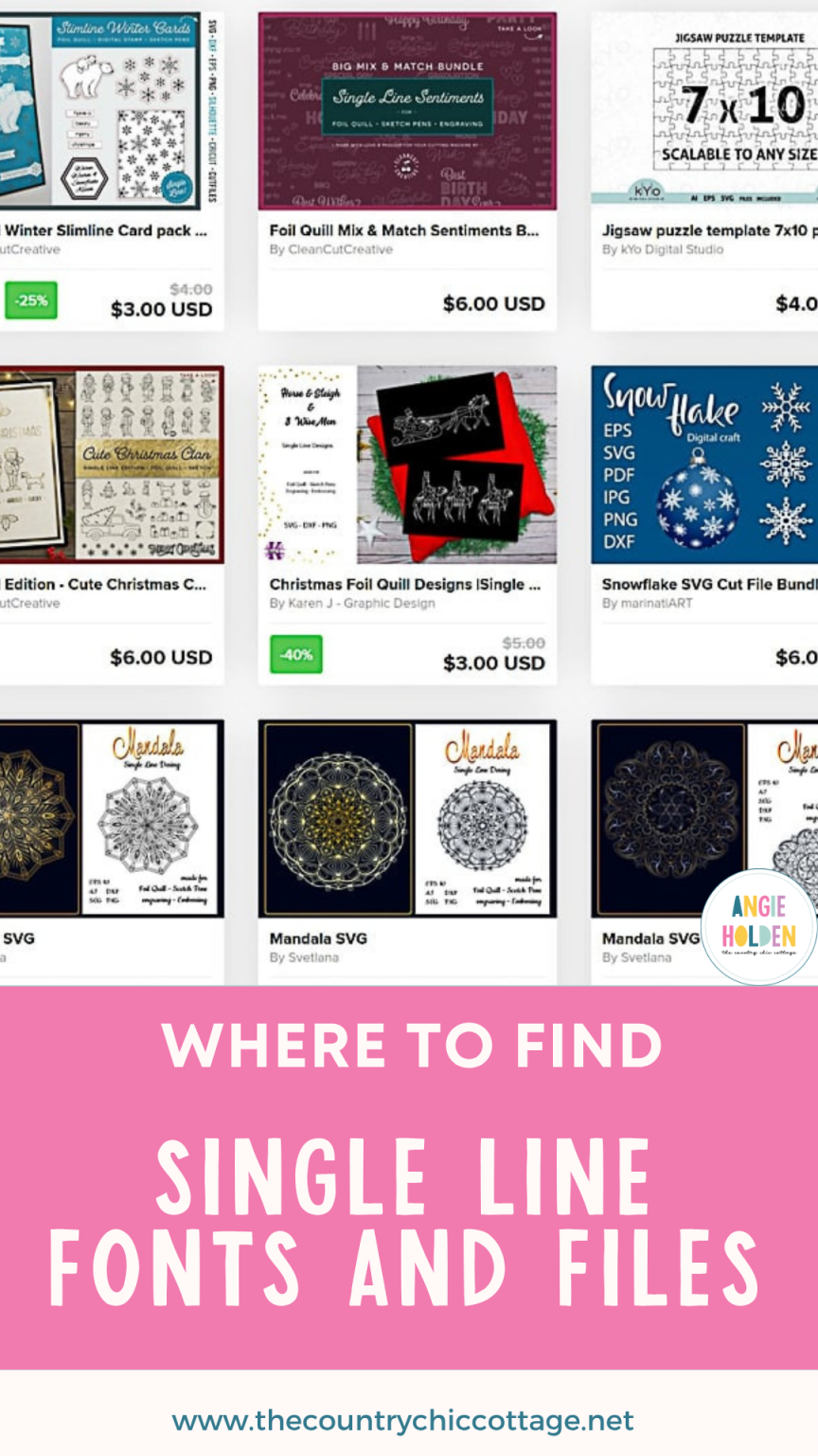 Where to Find Single Line Fonts and Files - Angie Holden The Country ...