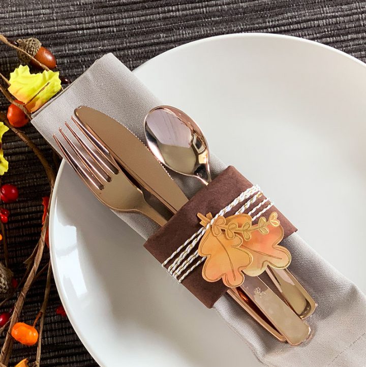 Quick Fall Place Setting with Foil Accents - Angie Holden The Country ...