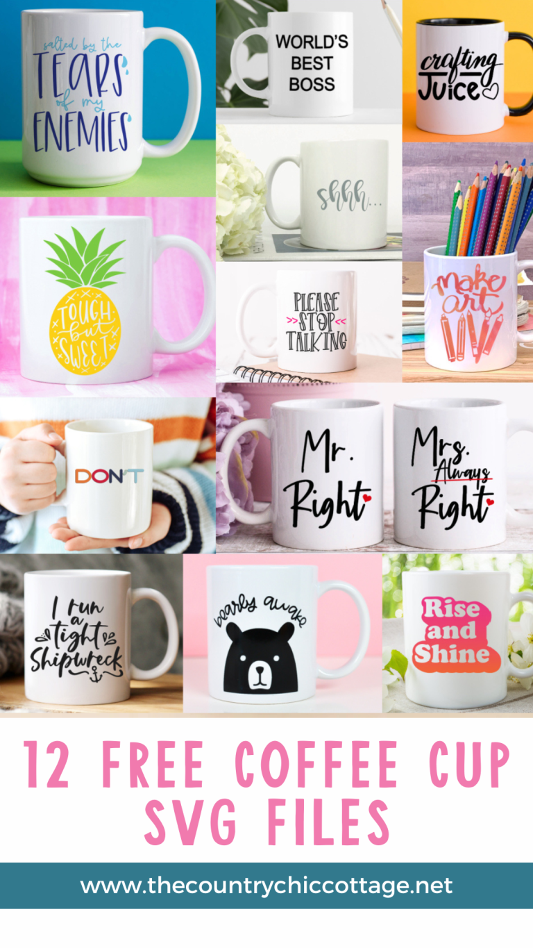 12 Free Coffee Cup SVG Files - Angie Holden The Country Chic Cottage