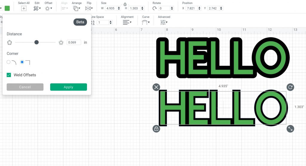 Cricut Offset: How to Use in Design Space - The Country Chic Cottage
