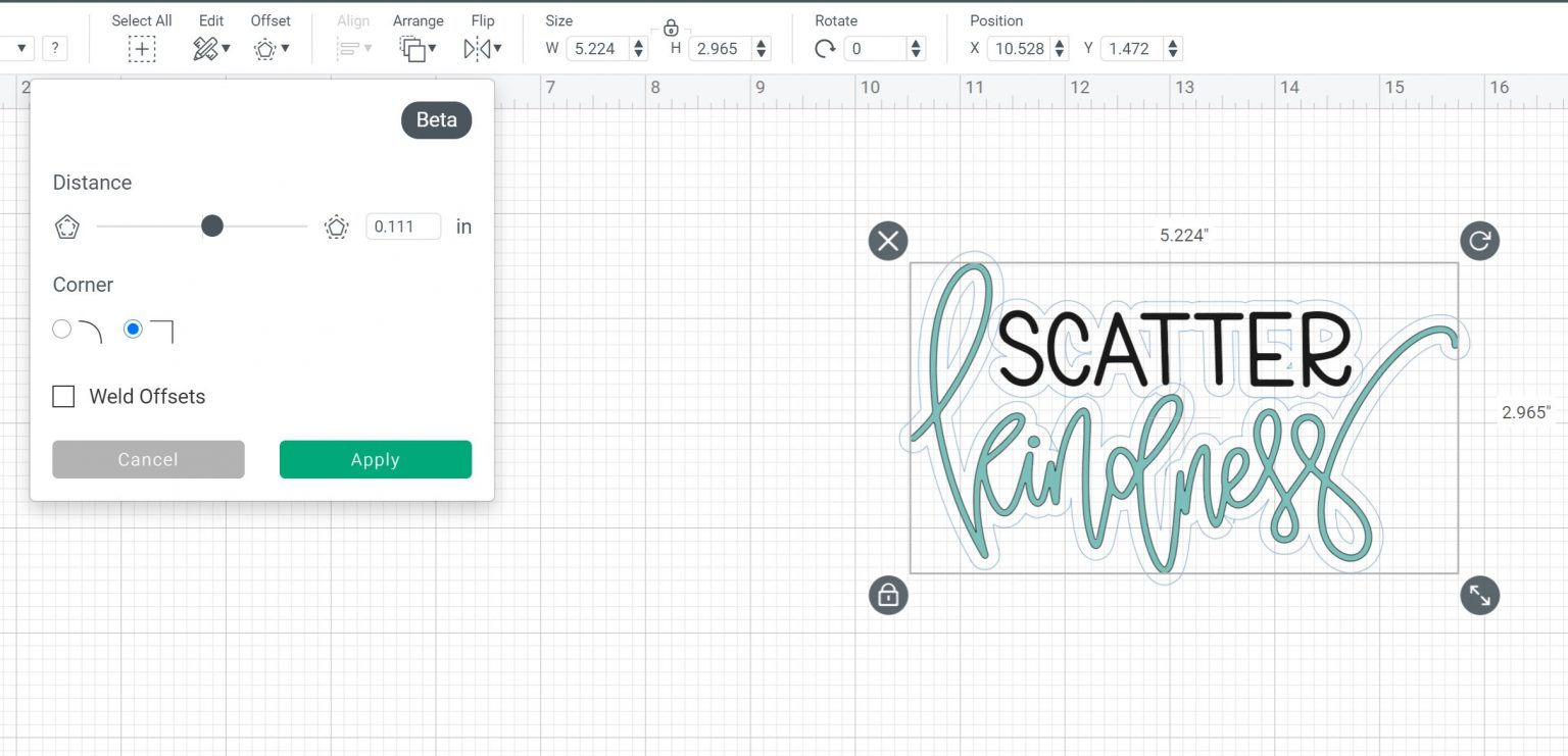Cricut Offset: How to Use in Design Space - The Country Chic Cottage