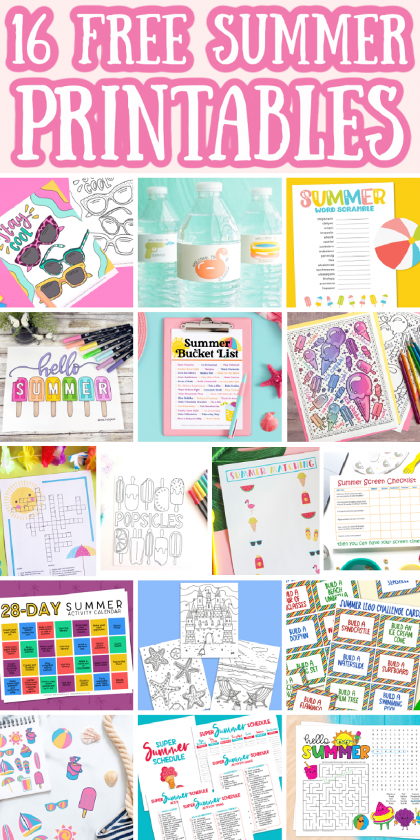 Summer Stickers and More Free Printable Summer Fun - Angie Holden The ...
