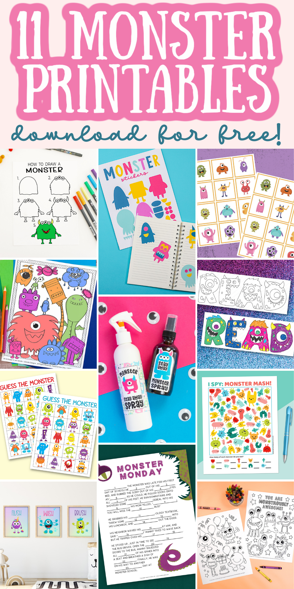 Free Printable Stickers for Toddlers Plus More Monster Fun - Angie ...