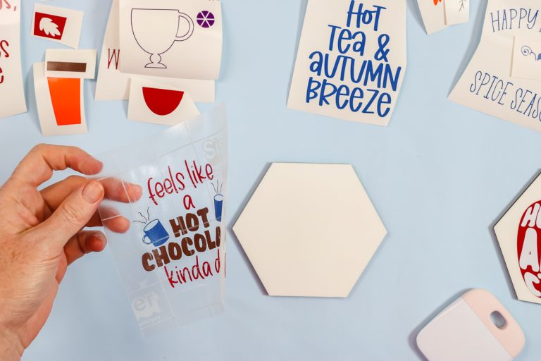 Cricut Coasters: How to Add Vinyl to Coasters - Angie Holden The ...