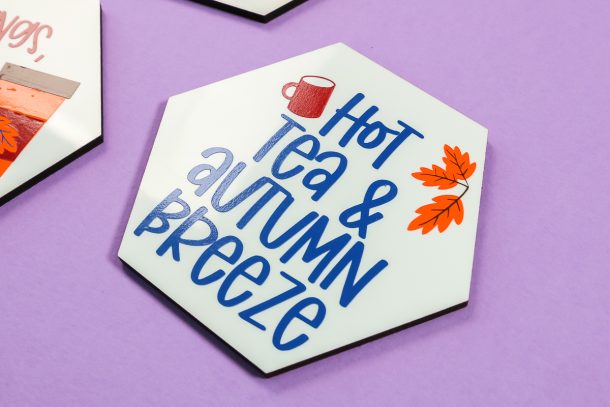 Cricut Coasters: How to Add Vinyl to Coasters - Angie Holden The ...