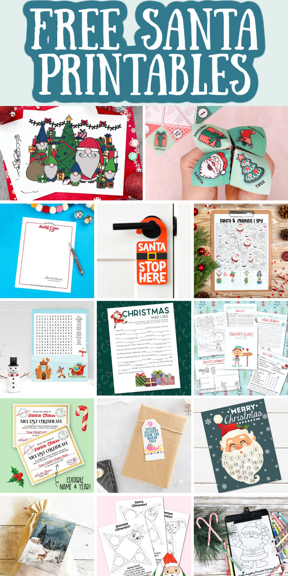 Free Printable Santa Gift Tag from the North Pole - Angie Holden The ...