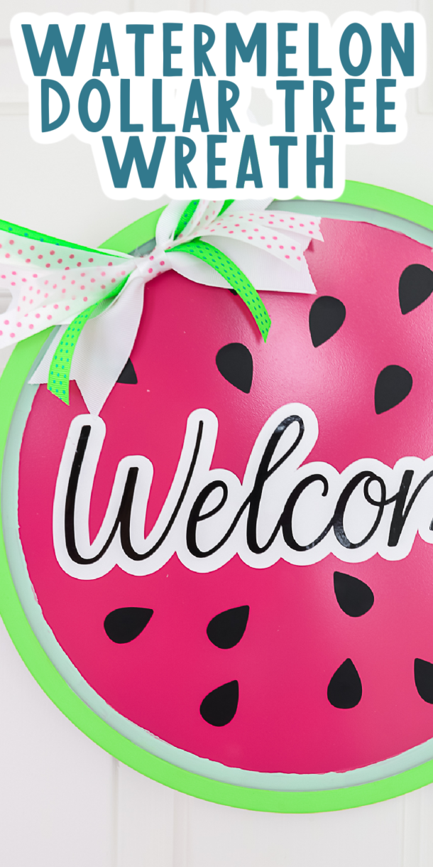 Watermelon Dollar Tree Wreath with Testors Craft Paint - Angie Holden ...