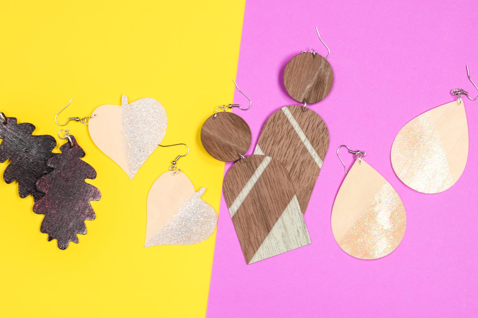 DIY Wood Earrings with a Cricut and Rust-Oleum Imagine Paint - Angie ...
