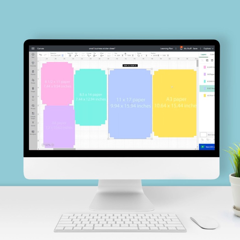 Free Templates for Maximum Cricut Print And Cut Sizes - Angie Holden ...