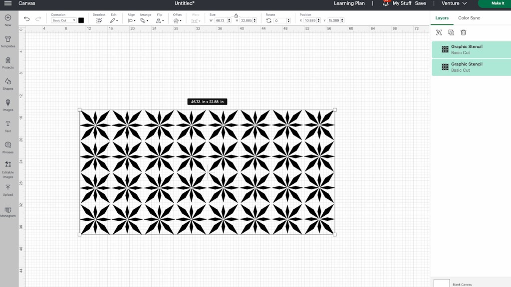 How to Make a Large Stencil with Cricut - Angie Holden The Country Chic ...