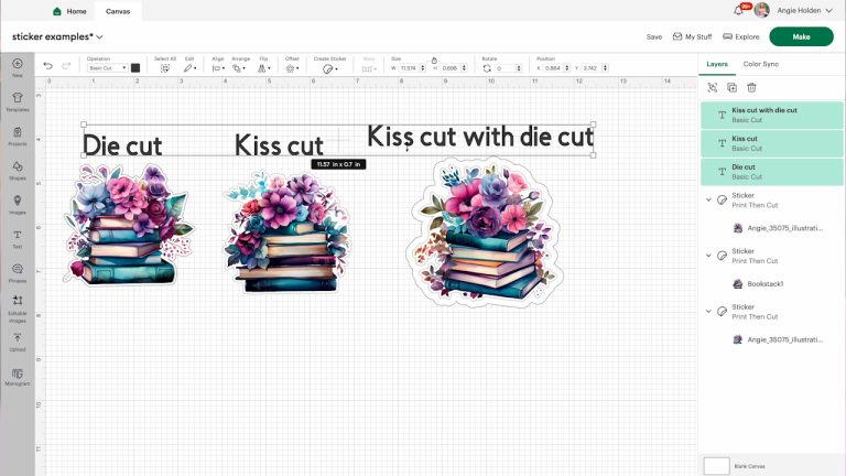 How to Use Cricut Create Sticker Maker in Design Space - Angie Holden ...