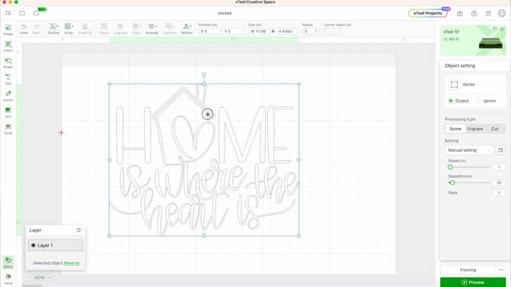 xTool S1 Laser: Setup and First Project - Angie Holden The Country Chic ...