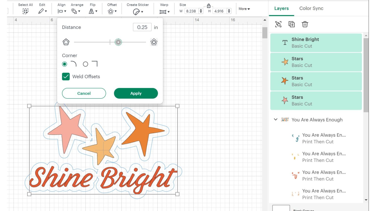 Cricut Offset: How to Use in Design Space - Angie Holden The Country ...