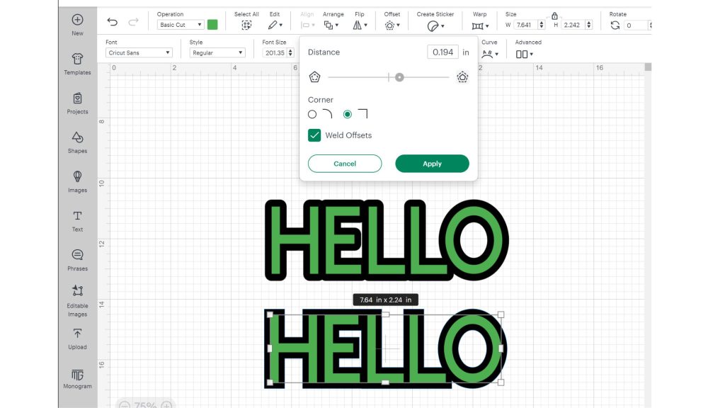 Cricut Offset: How to Use in Design Space - Angie Holden The Country ...