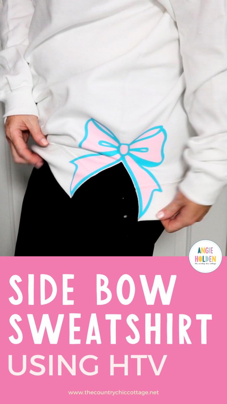 How to Make a Side Bow Sweatshirt with HTV - Angie Holden The Country ...