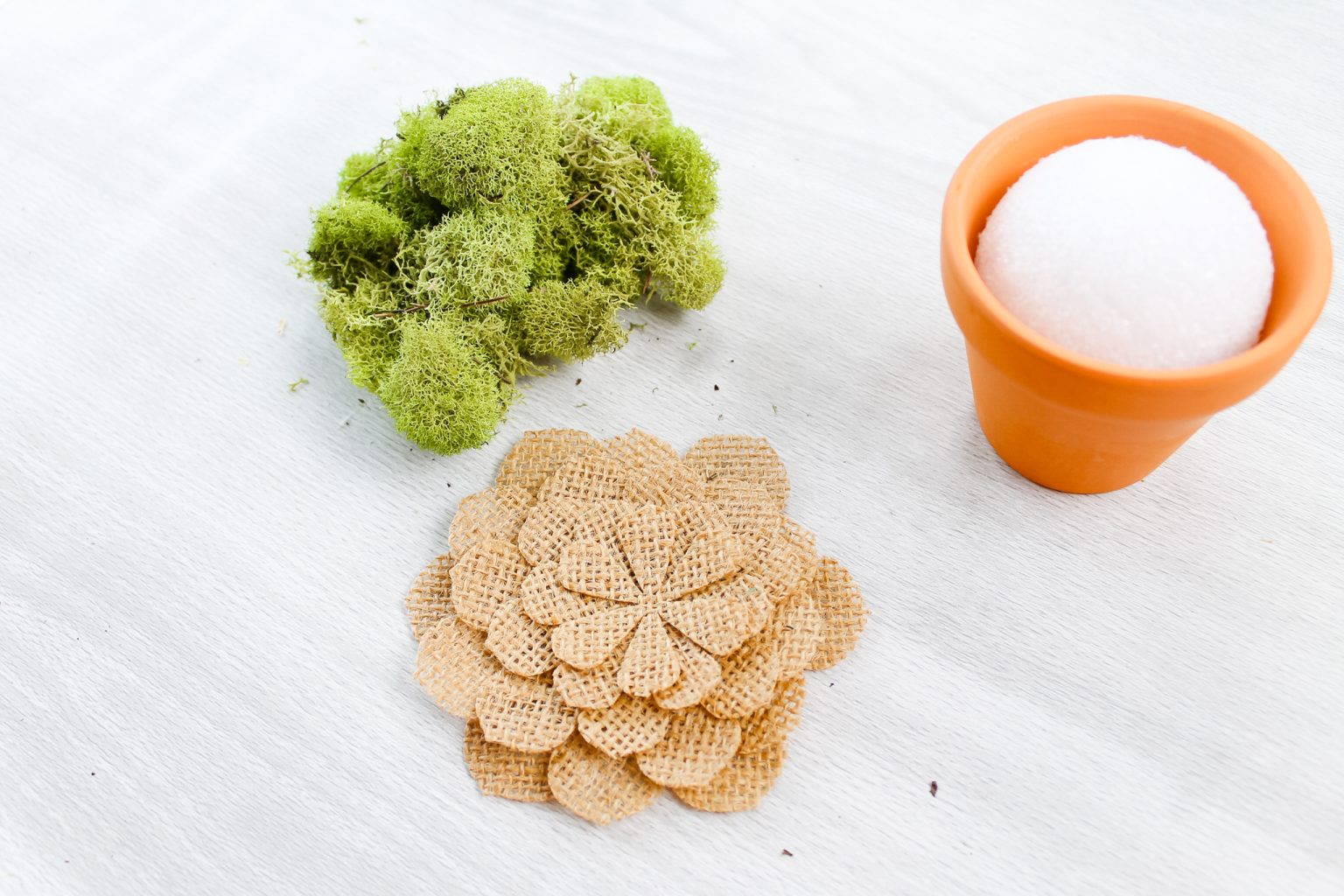 Cactus Succulent Decor: How to Make Burlap Fabric Flowers