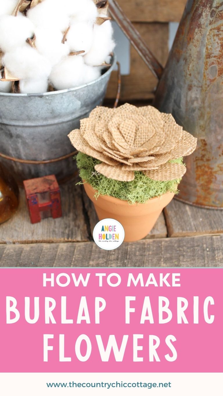 Cactus Succulent Decor: How to Make Burlap Fabric Flowers