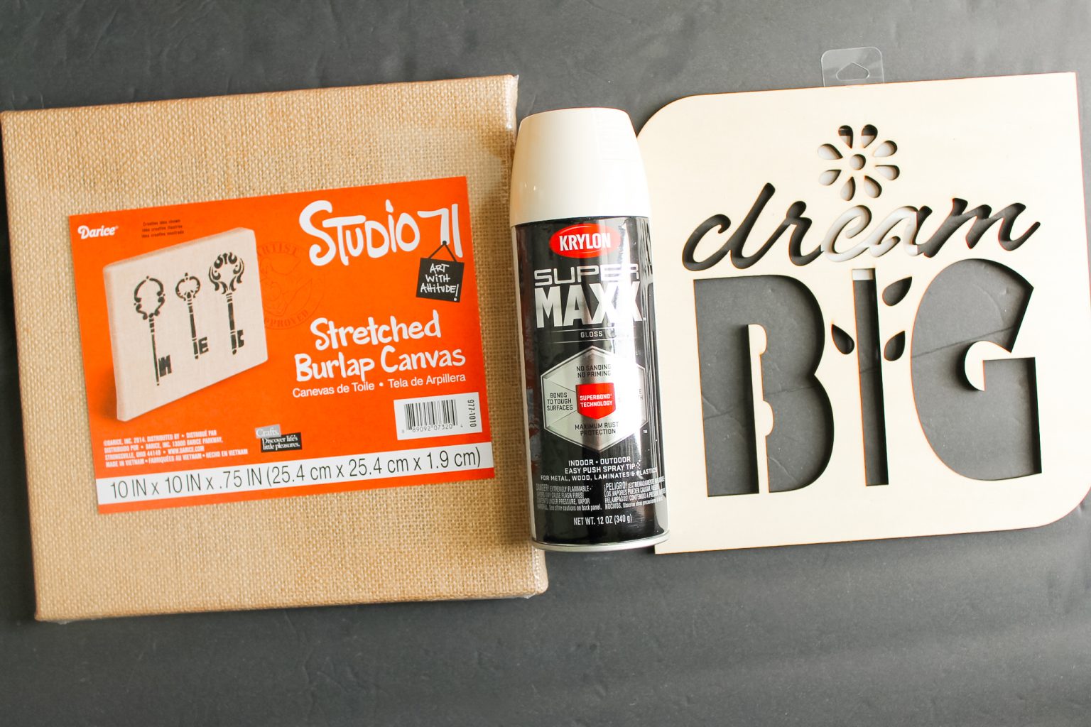 Burlap Wall Art with Wood Cutout - Angie Holden The Country Chic Cottage